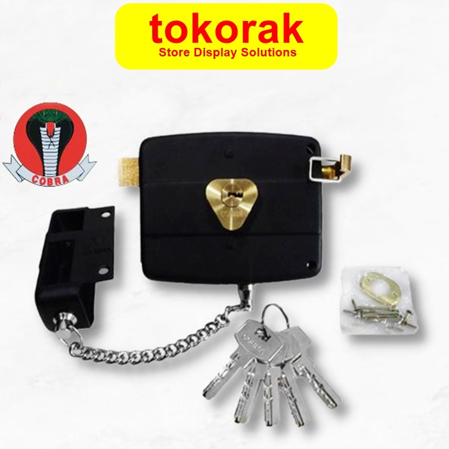 Jual KUNCI PINTU GERBANG BESI OTOMATIS COBRA HITAM KUNCI KOMPUTER ...
