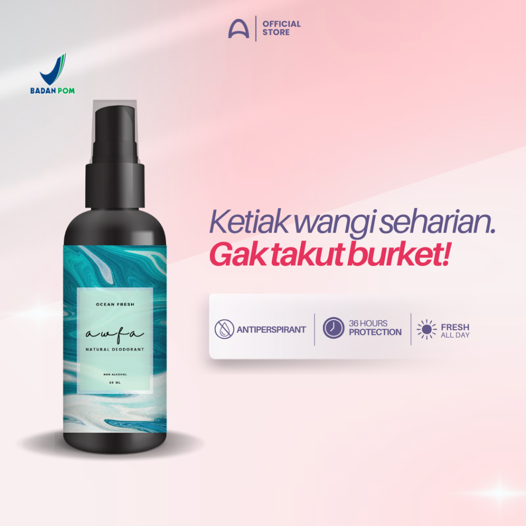 Jual Awfa Natural Deodorant 60ml Deo Spray Alami Ampuh Hilangkan Bau ...