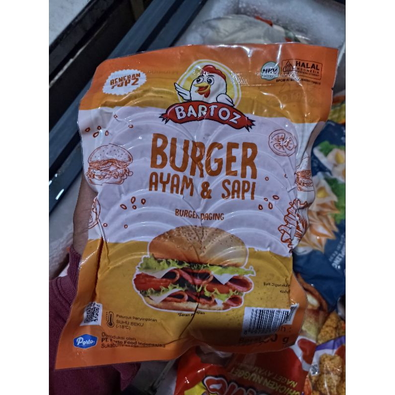 Jual Bartoz beef burger isi 20 slice/280gr | Shopee Indonesia