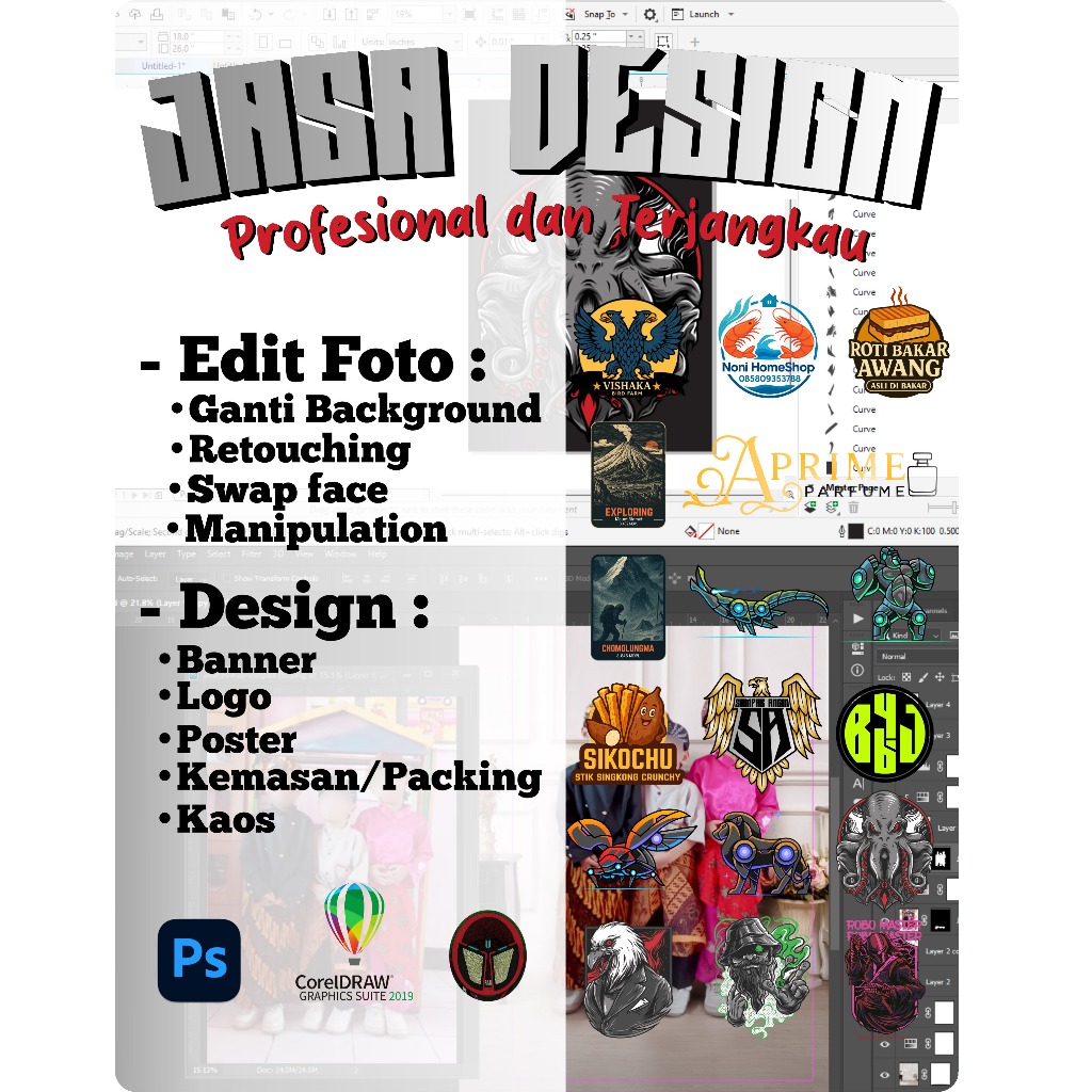 Jual Design/Edit Foto, Logo, Banner, bisa juga sekalian Cetak | Shopee ...