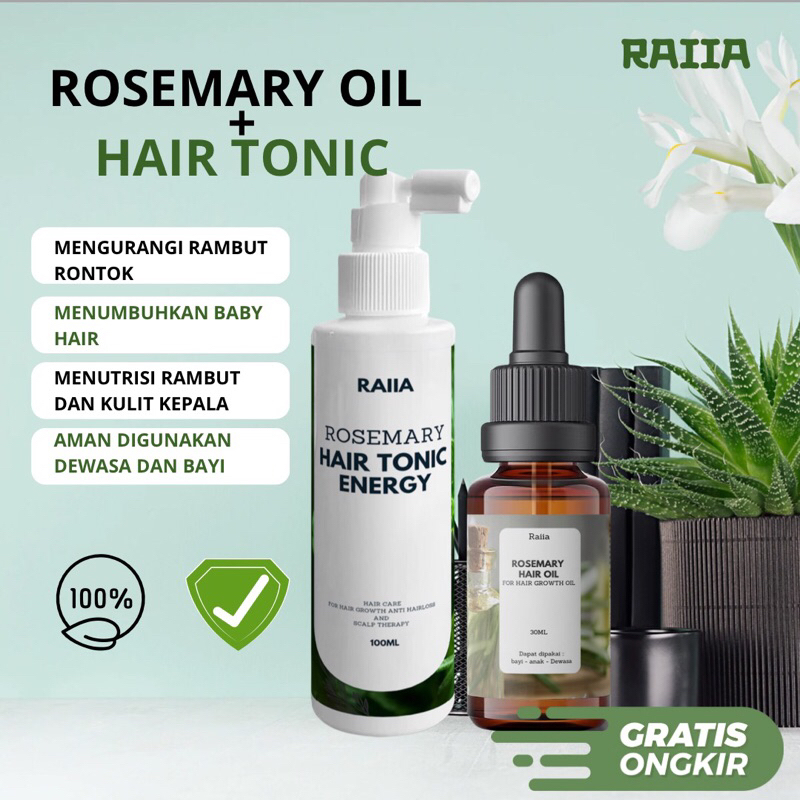 Jual paket Hair Tonic & Rosemary Hair Growth Oil penyubur rambut rontok ...