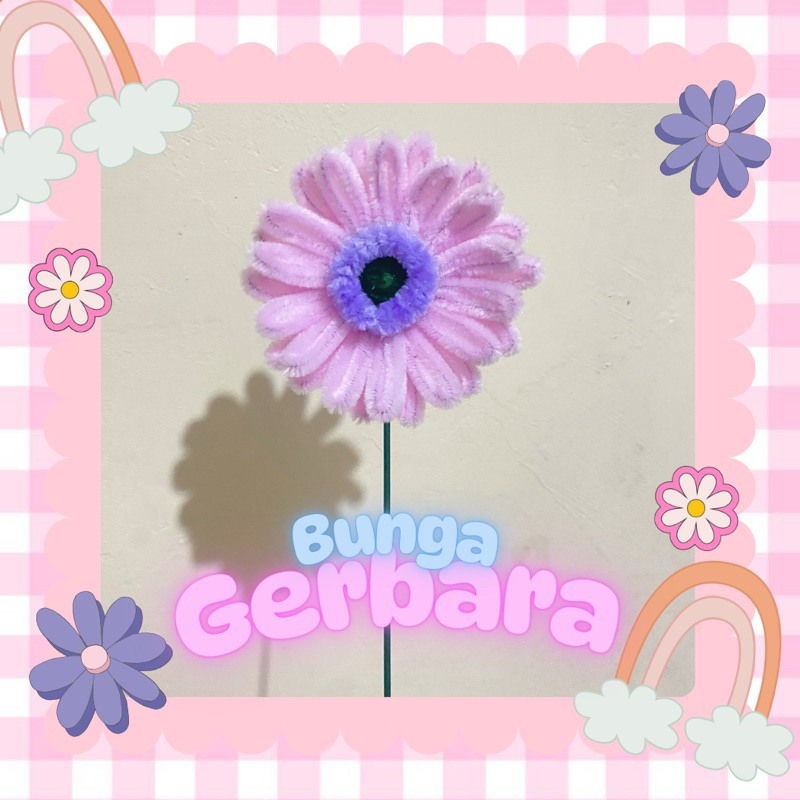 Jual GERBARA Bunga Kawat Bulu Satuan / Bunga Kawat Bulu 1 Tangkai ...