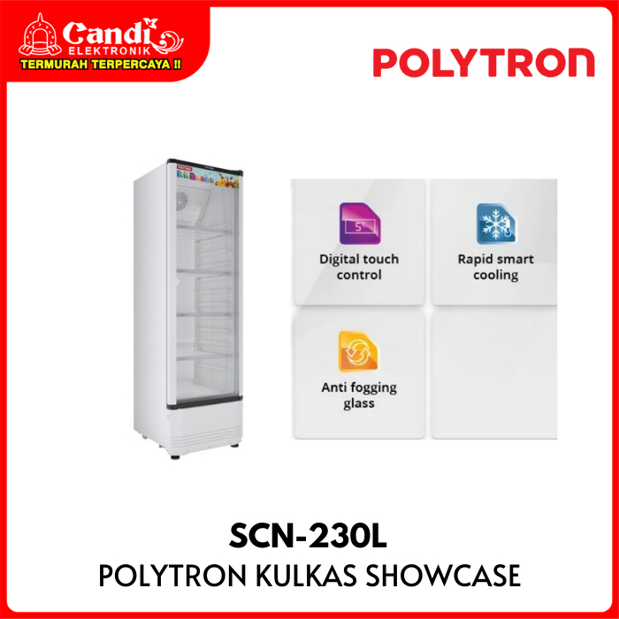 Jual POLYTRON Kulkas Showcase 280 Liter Gross Capacity Fastcool Rapid ...