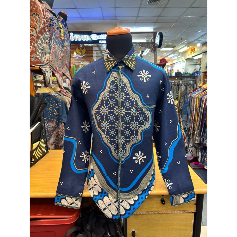 Jual kemeja batik katun smock exclusive / hem smock katun exclusive ...