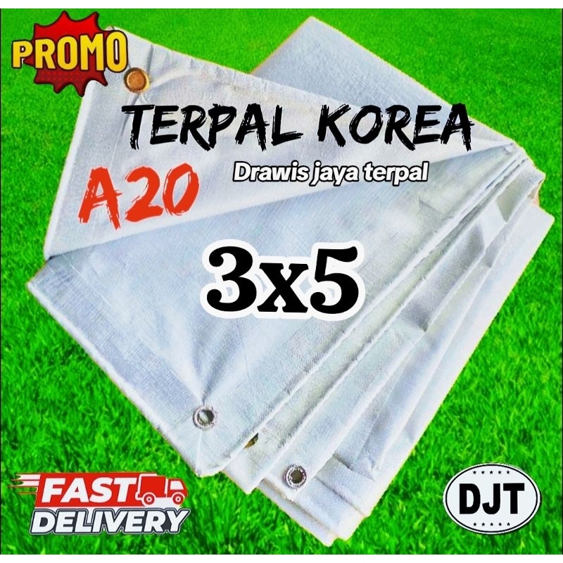 Jual TERPAL TENDA 3x5 TYPE A12 A20 PUTIH+UV BAHAN BERKUALITAS KOREA ...
