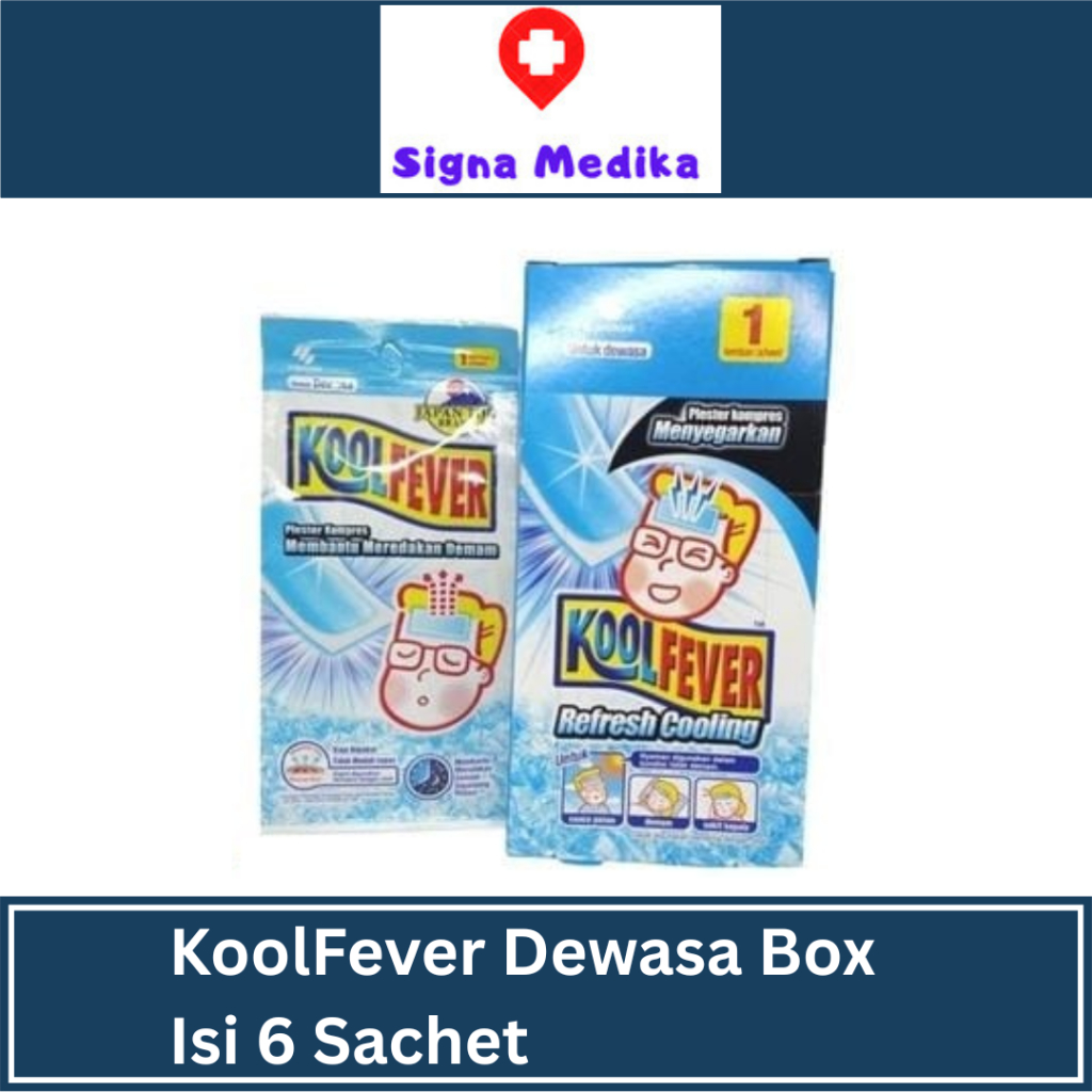 Jual Kool Fever Dewasa Box Isi 6 Sachet - Plester Kompres Demam Dewasa ...