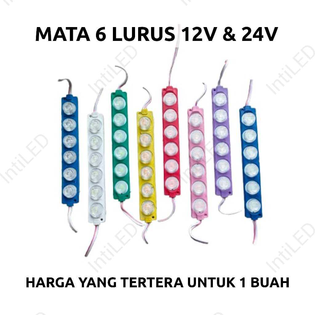 Jual Min.Order 5 Pcs - 12VOLT/24VOLT - LAMPU KOLONG BIS/TRUK 6 LED MATA ...