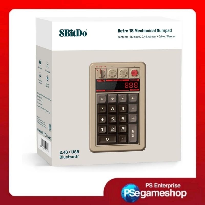 Jual 8BitDo Retro 18 Mechanical Numpad, Supports Calculator Mode ...