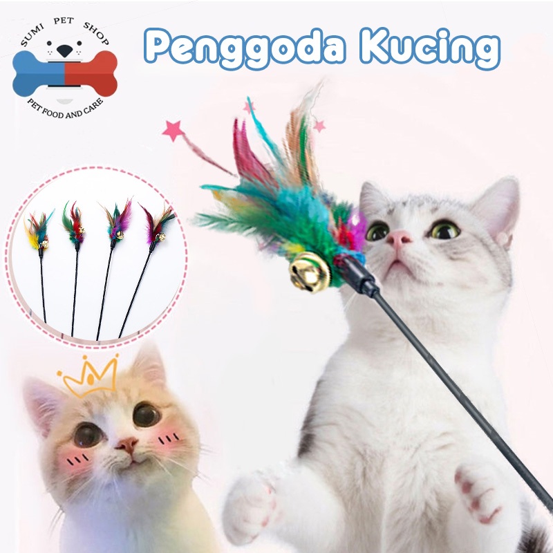 Jual Kucing Mainan Interaksi Tongkat Mainan Kucing Bulu Penggoda Mainan ...