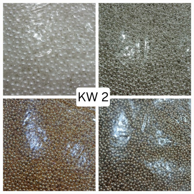 Jual Mutiara metalik kw 2 warna silver,emas muda dan tua,putih dan ...