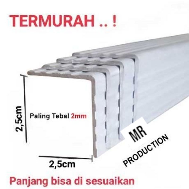 Jual LIST ALUMUNIUM L SILVER 50cm "TEBAL" Alumunium propil flightcase ...