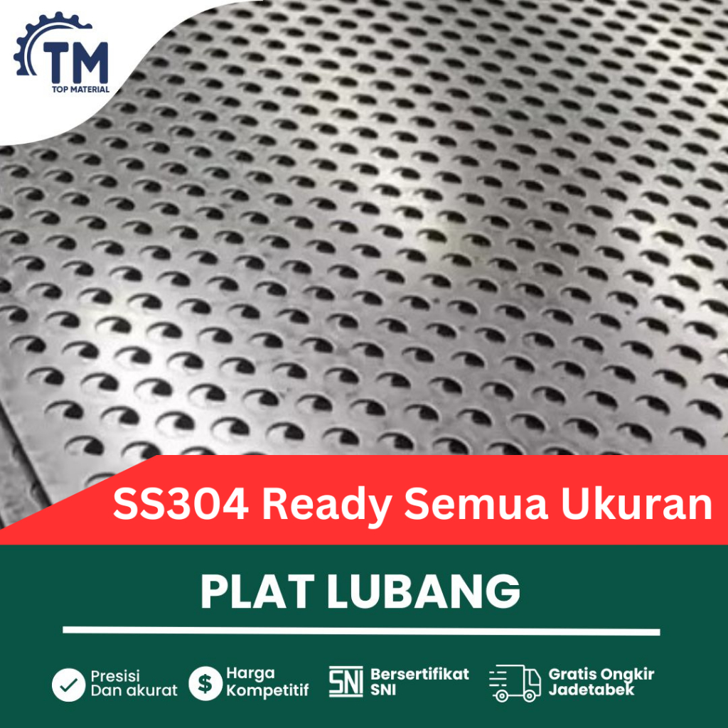 Jual Plat Besi Lubang perforated Stainless Steel SS304 Diameter 1mm 2mm 3mm 4mm 5mm 6mm 7mm 8mm ...