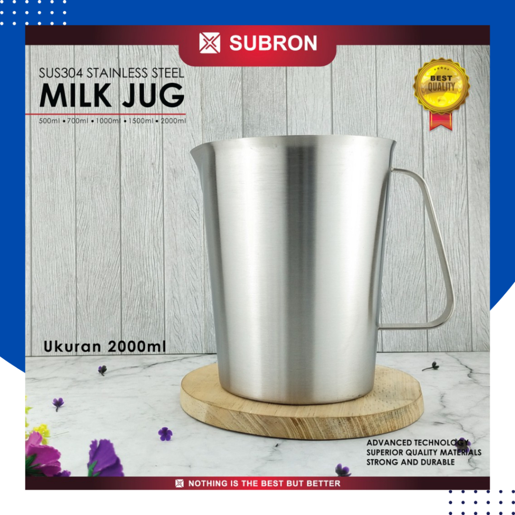 Jual SUBRON Milk Jug sus 304 Pitcher Stainless Gelas Ukur Takar ...