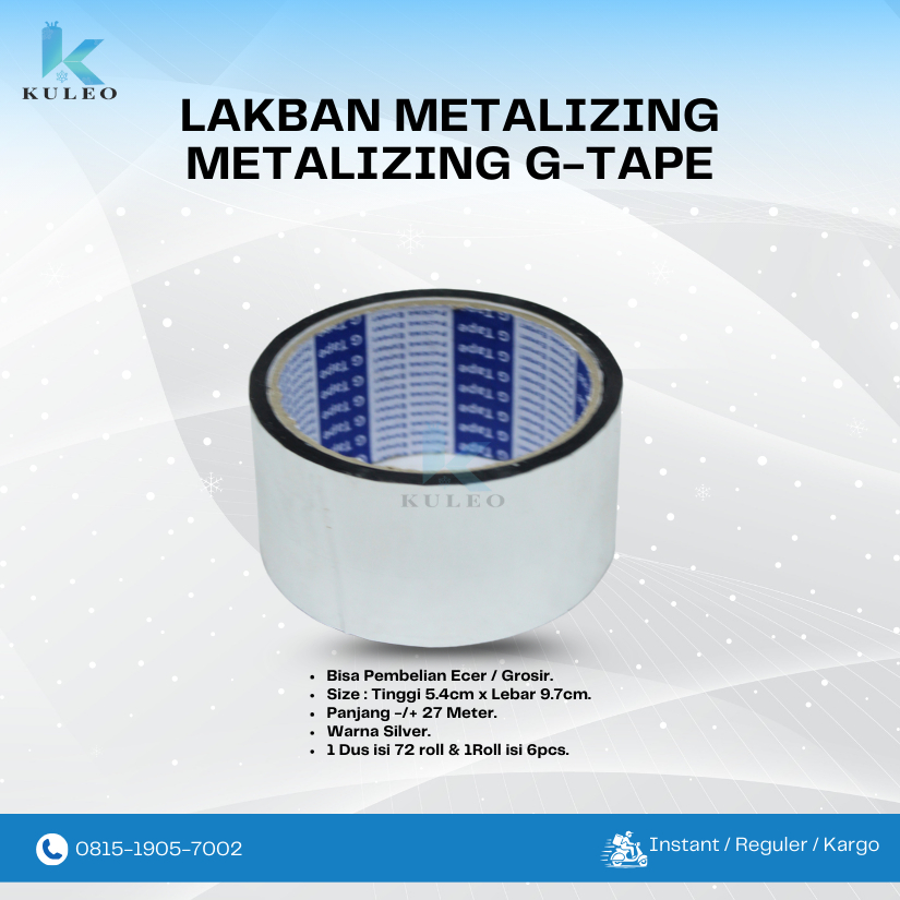 Jual Lakban Metalizing / Isolasi ac / Metalizing Tape / Isolasi G Tape ...