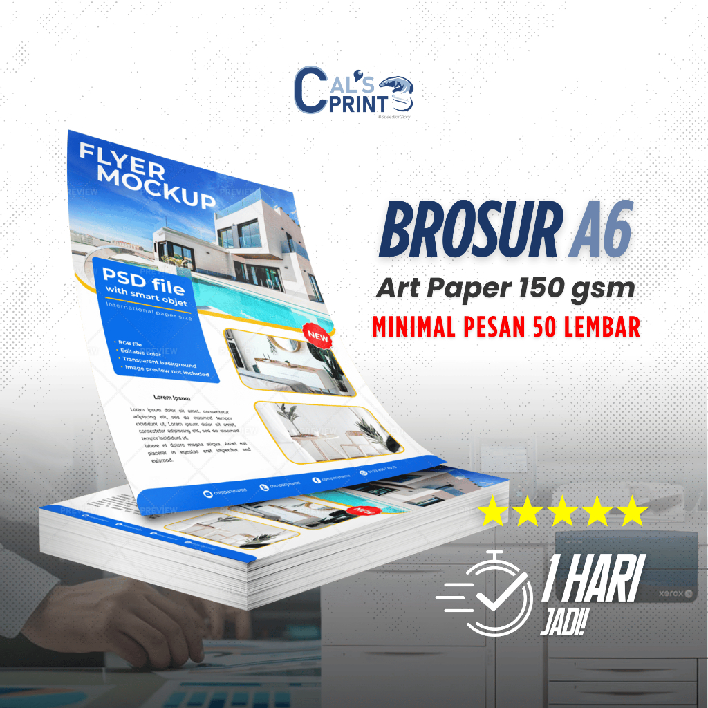 Jual Cetak Brosur A6 Custom Brosur 2 Sisi Flyer Ukuran A6 Brosur Custom ...