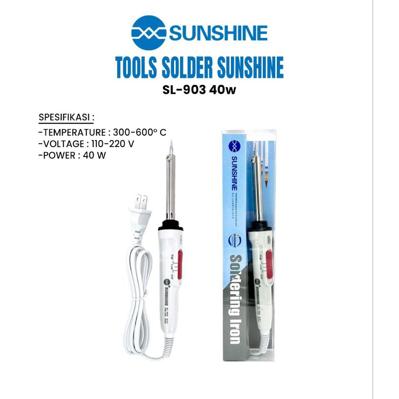 Jual SOLDER / SOLDER TANGAN / SOLDERING IRON SUNSHINE SL-903 40 WATT ...
