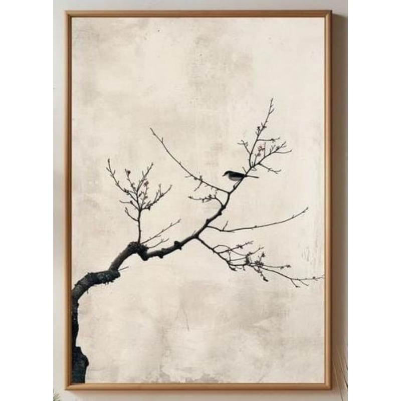 Jual Lukisan ranting Japanese desain dengan cat akrilik on kanvas ...