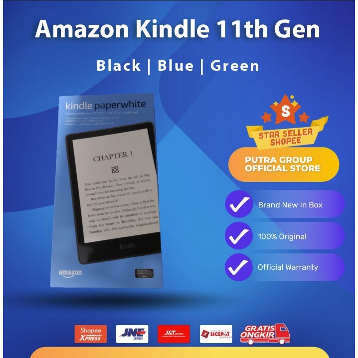 Jual Amazon New Kindle Paperwhite 11th Gen 32GB Black Adjustable Warm | Shopee Indonesia