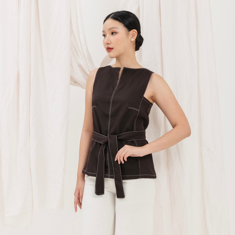 Jual SNOOZE - Paula Belt Top | Shopee Indonesia