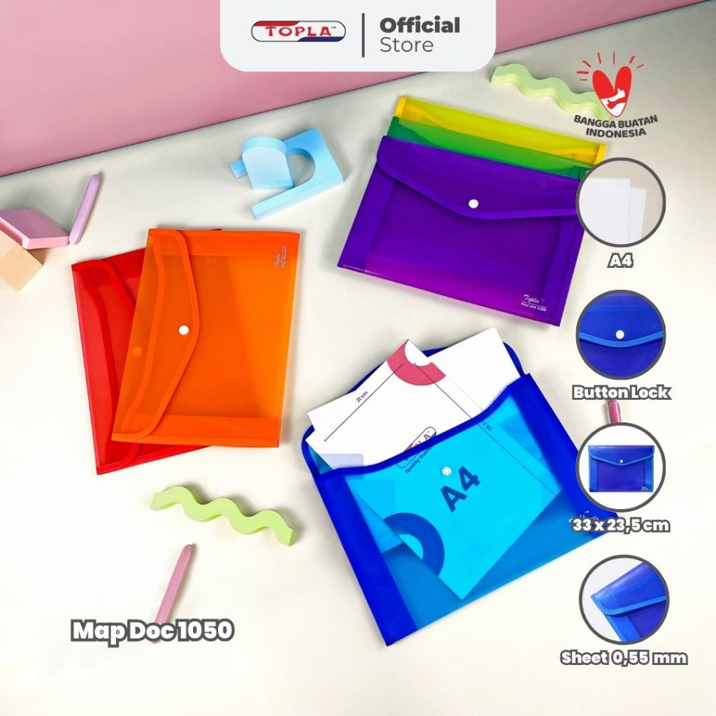 Jual Map dokumen 1050 folder kertas berkas kantoran dan sekolah ...