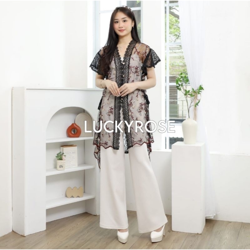 Jual Hali Outer Tille Brukat Cardigan Brokat Lengan Pendek Outer Vest ...