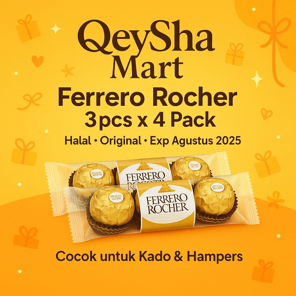 Jual Ferrero Rocher 3pcs x 4 Pack - Halal, Original, Exp Agustus 2025 ...