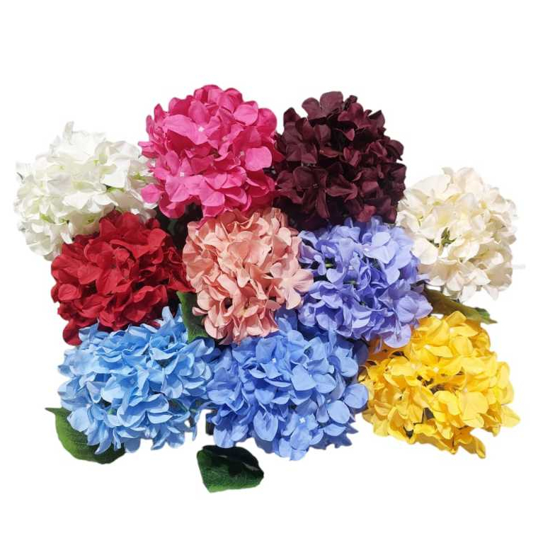 Jual Bunga Hydrangea Jumbo Bunga Bokor Hortensia Premium + Daun ...