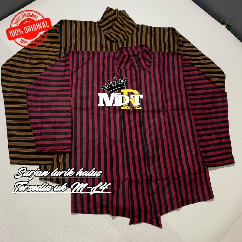 Jual Baju Surjan lurik halus dewasa Surjan lurik adat Jawa | Shopee ...