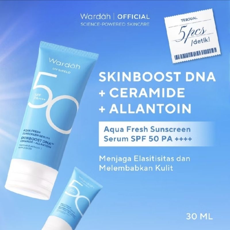 Jual WARDAH UV Shield Aqua Fresh Sunscreen Serum SPF 50 PA++++ 30 ml - Sunscreen yang ...
