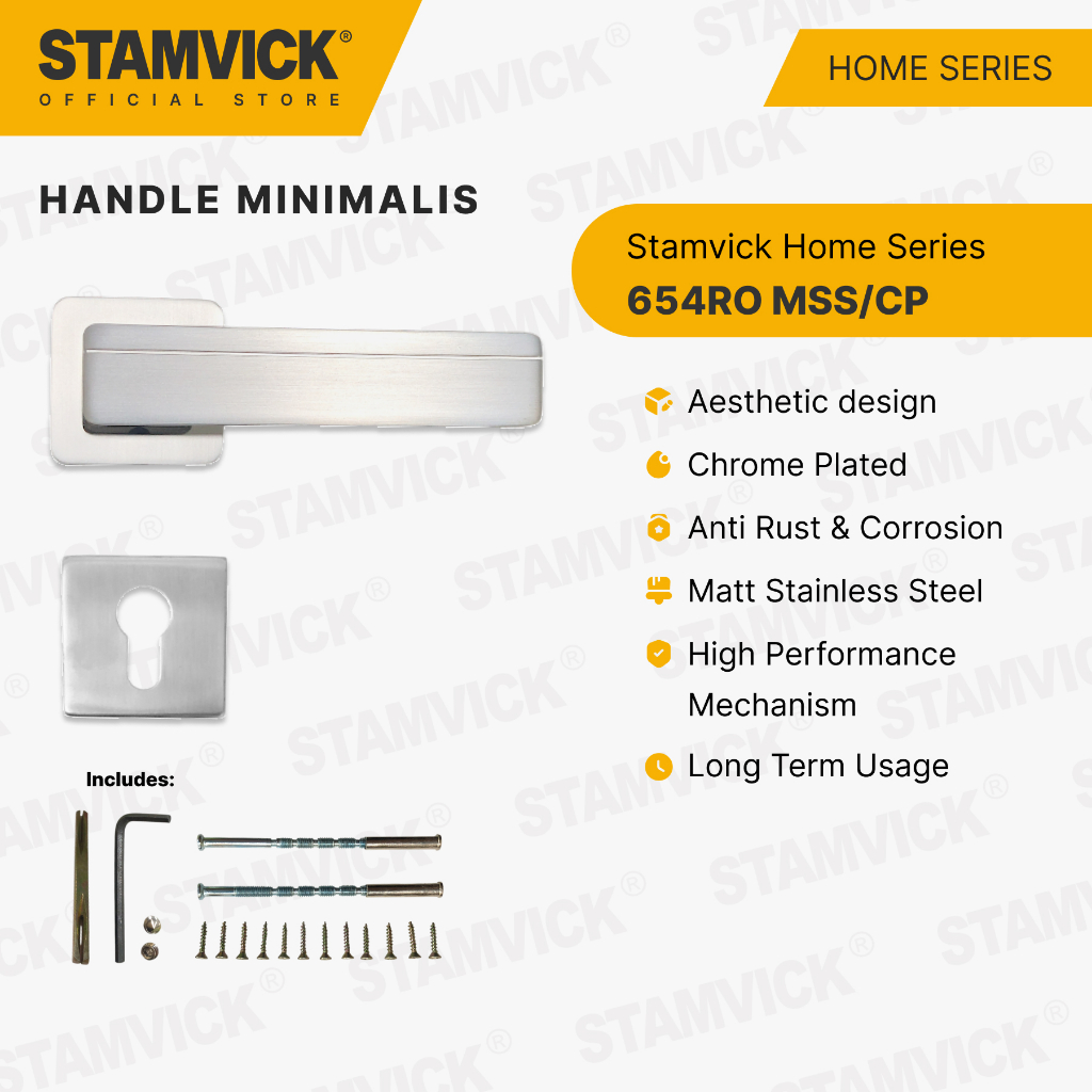 Jual Handle Set Gagang Pintu Stainless Minimalis Premium - Zinc Handle ...