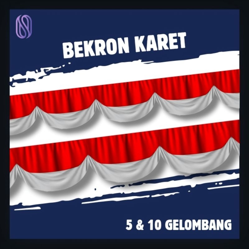 Jual Bendera Bekron Karet Merah Putih 10 Gelombang | Shopee Indonesia