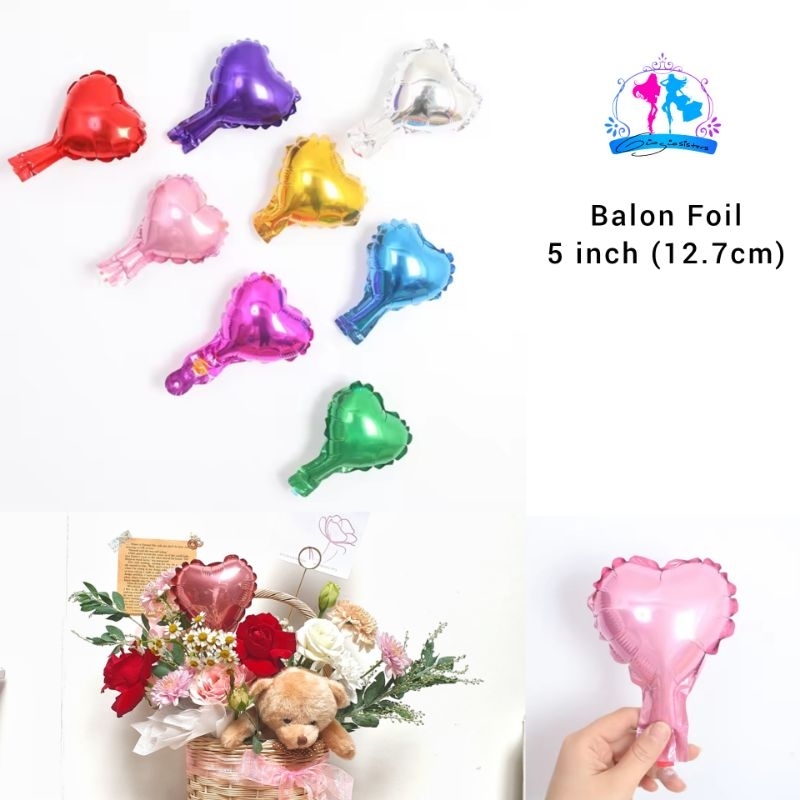 Jual Balon Foil 5 inch (12.7cm) / Balon Hadiah Balon Mini Balon Kecil ...