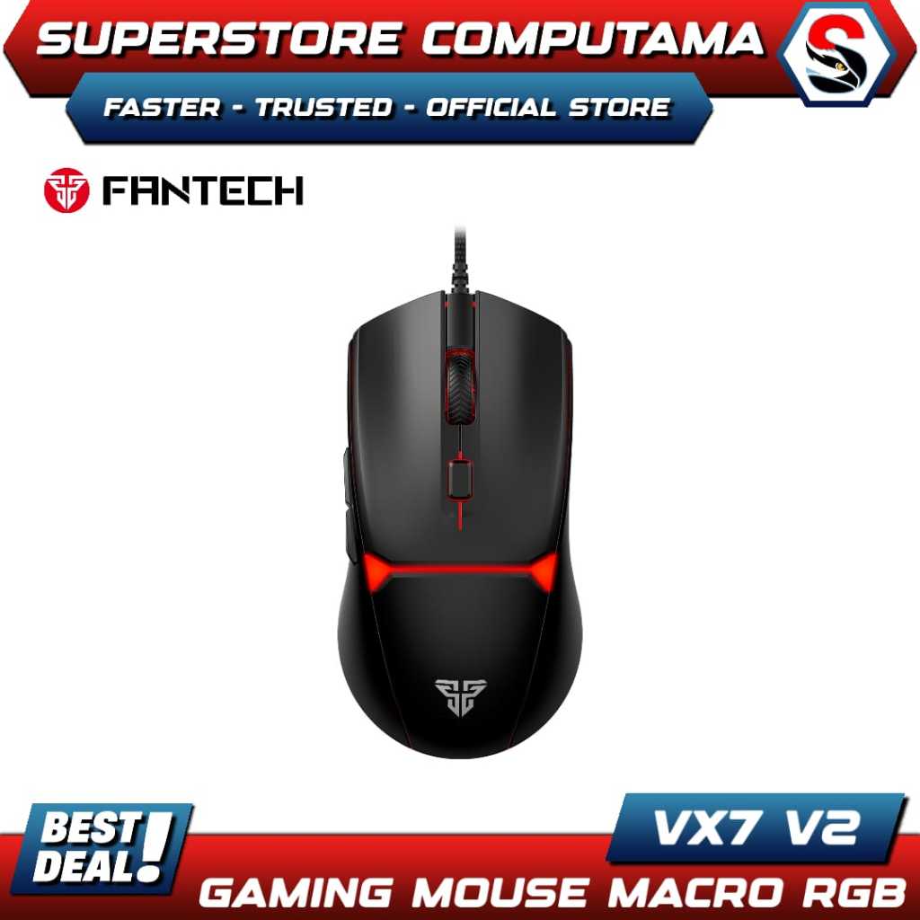 Jual Fantech VX7V2 | VX7-V2 Wired Gaming Mouse With Macro RGB Light ...