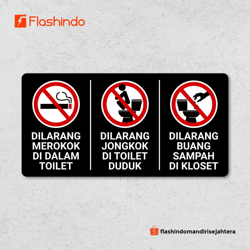 Jual Signboard / Sign Papan Tulisan Akrilik Informasi Aturan & Larangan ...