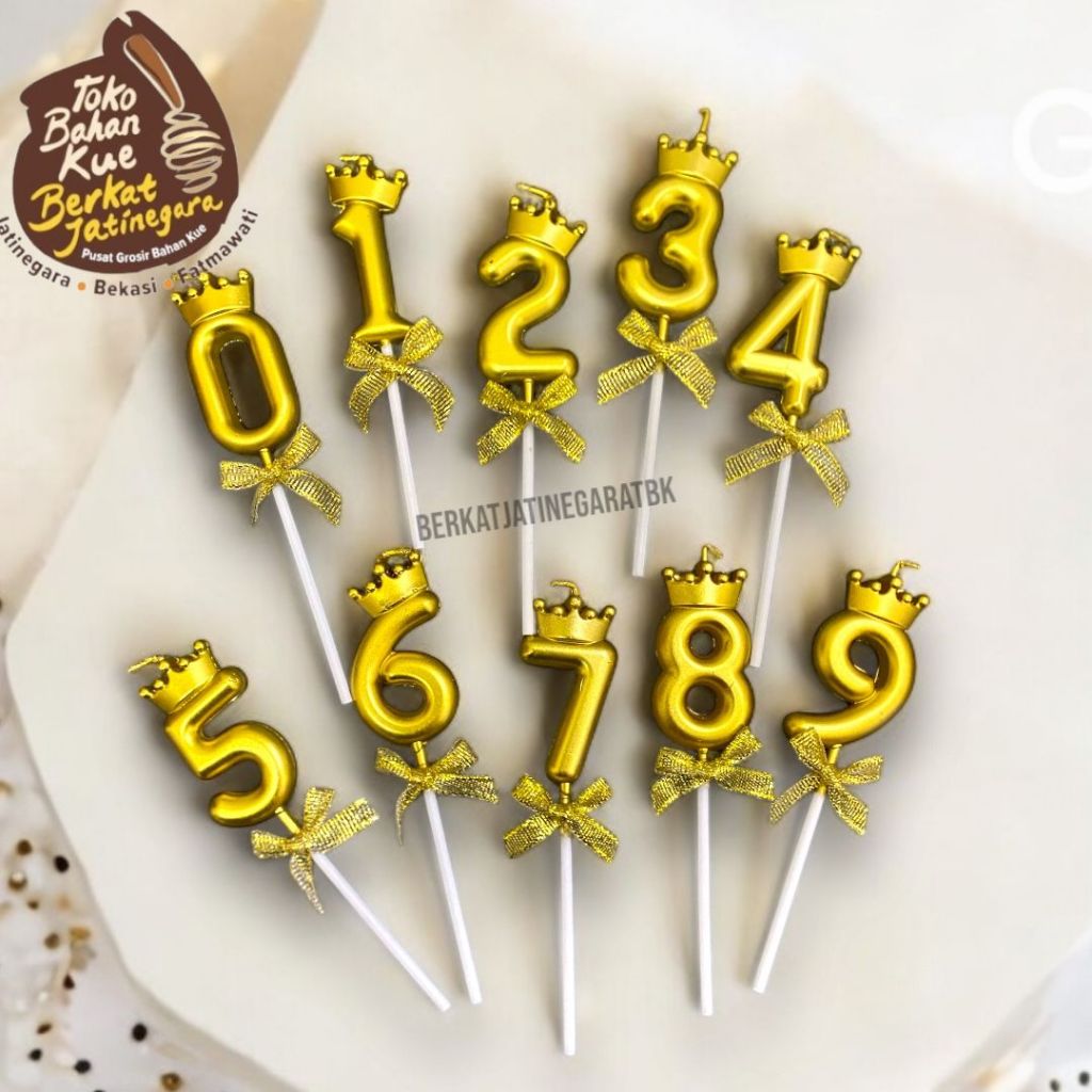 Jual CANDLE ANGKA GOLD / LILIN MAHKOTA ANGKA GOLD / PCS | Shopee Indonesia