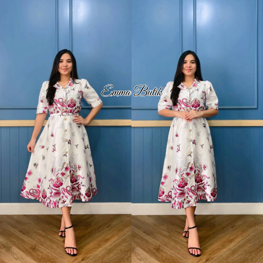 Jual Emma.Butik E00245 Midi Dress Gaun Pesta Wanita Turkish Gereja ...