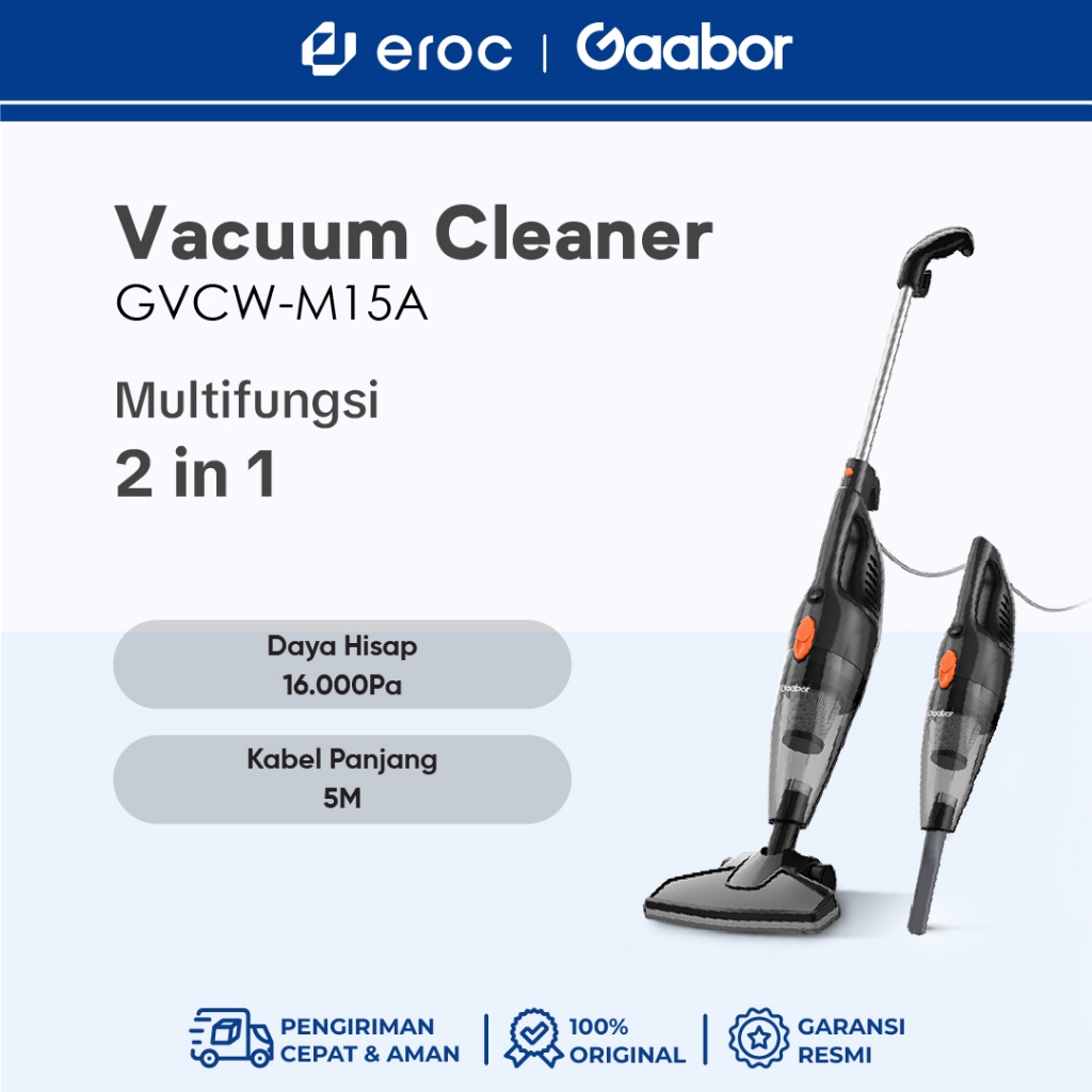Jual GAABOR Vacuum Cleaner Penyedot Debu Multifungsi 2 in 1 Low Watt Kapasitas 1.5L - GVCW-M15A ...