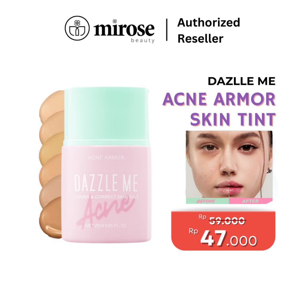 Jual DAZZLE ME Acne Armor Cover & Correct Skin Tint | Shopee Indonesia