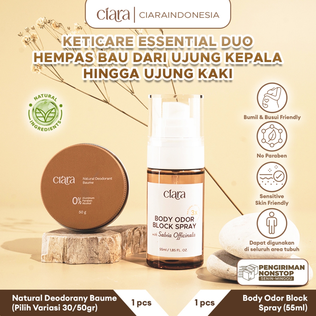 Jual Ciara Body Odor Block Spray X Natural Deodorant 30gr ...