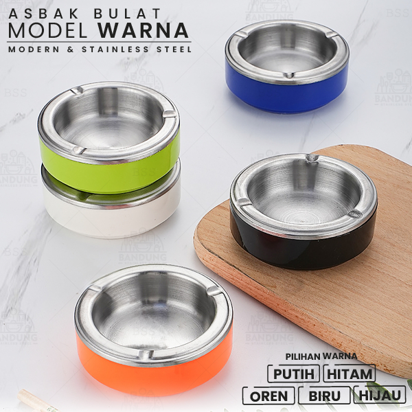 Jual Asbak Bulat Desain Modern & Kokoh Aesthetic 5 Varian Warna untuk ...
