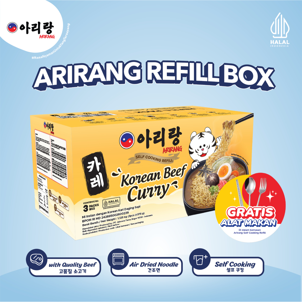 Jual Arirang Premium Box + Self Cooking Refill Korean Beef Curry ...