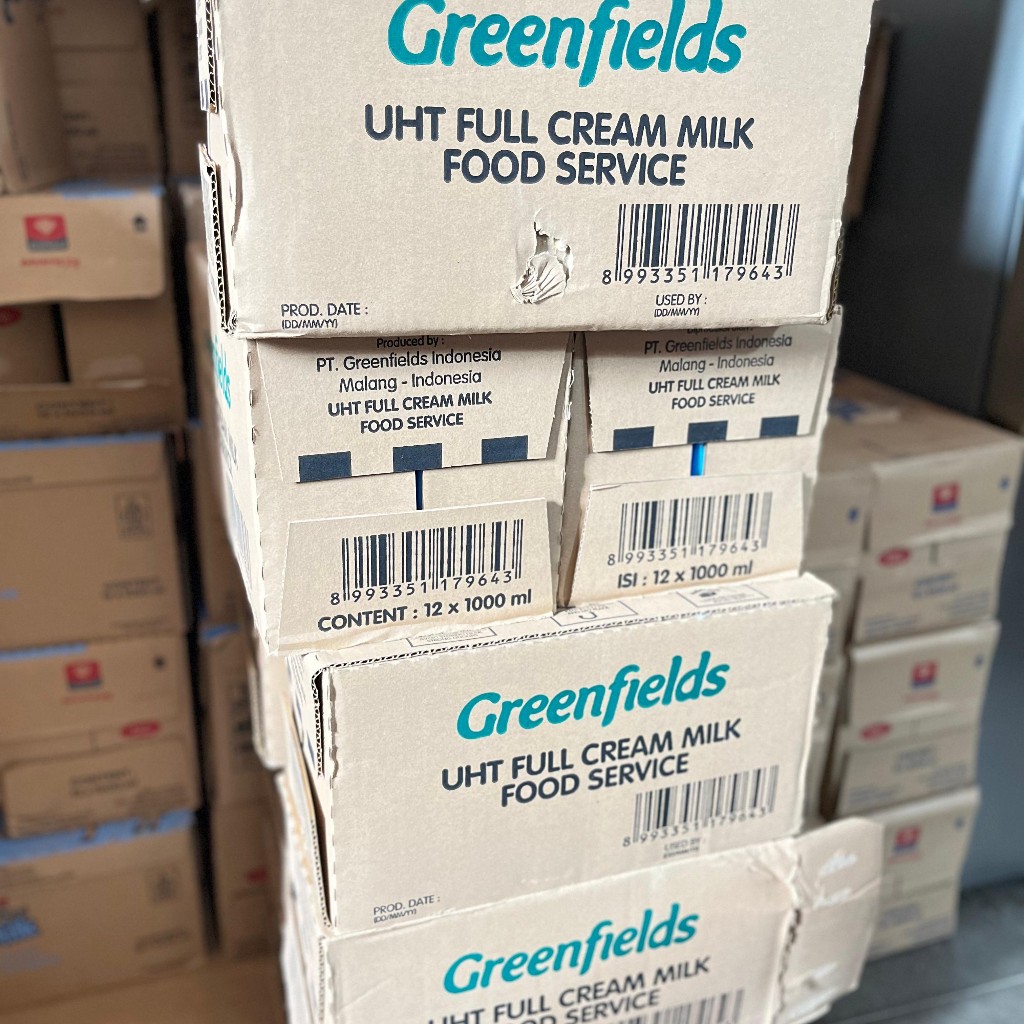 Jual Susu UHT GreenField Full Cream Food Service 1000ml | KARTON ...