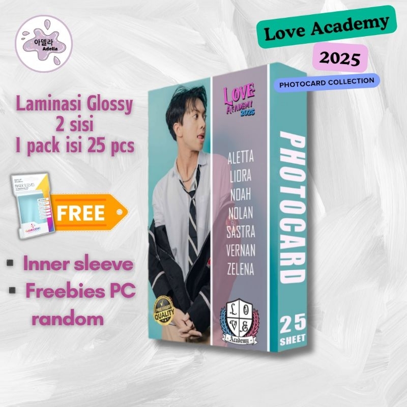 Jual Photocard Love Academy 2025 Premium -2 Sisi - 1Pack isi 25Pcs Foto Saputra kori love ...