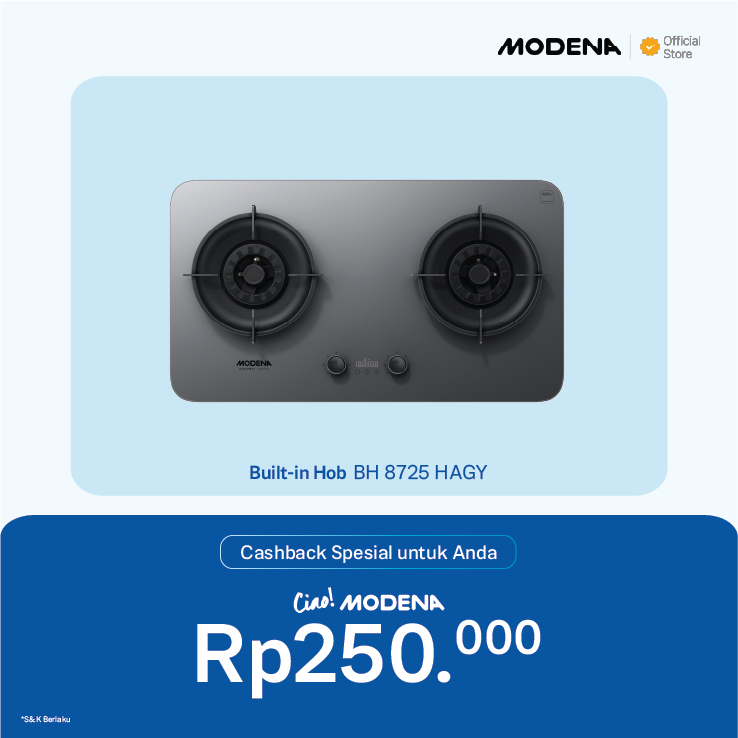 Jual MODENA Built-in Gas Hob - BH 8725 HAGY | Shopee Indonesia