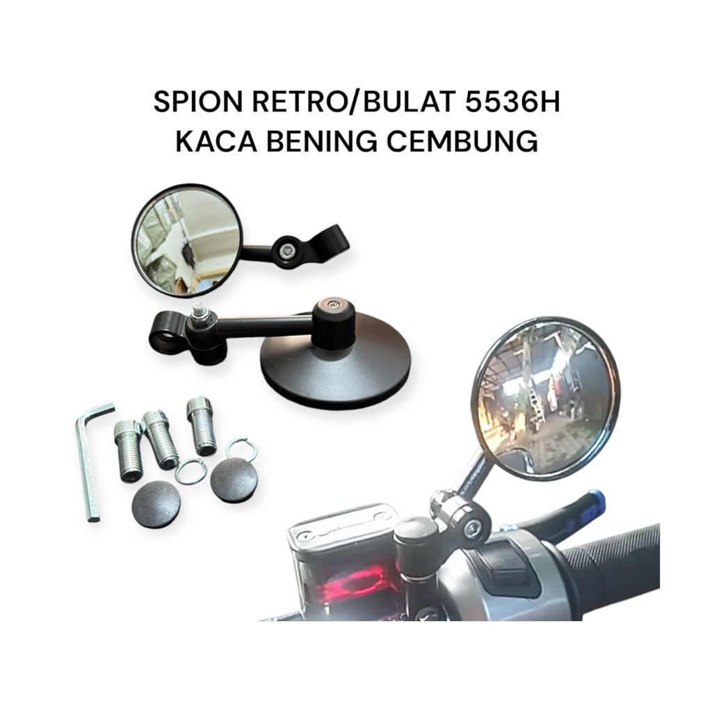 Jual Spion RETRO bulat kaca bening cembung 5536 H Scoopy stylo filano ...