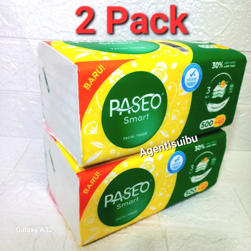 Jual (Paket 2 Pack)Tissue Tisu Paseo Smart 500 + 40 Ply / 540 Helai ...