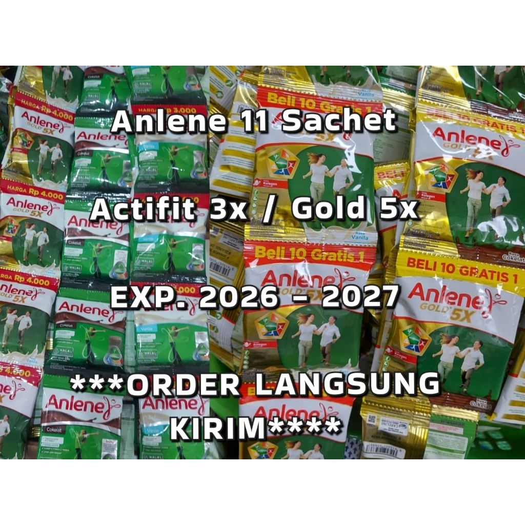 Jual ANLENE RENCENG ACTIFIT 3x GOLD 5x /11 Sachet / EXP 2026 - 2027 ...