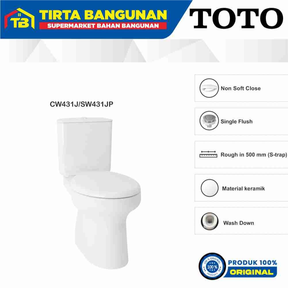 Jual TOTO CW431J SW431JP TC505 TOILET WC CLOSET KLOSET DUDUK SINGLE ...