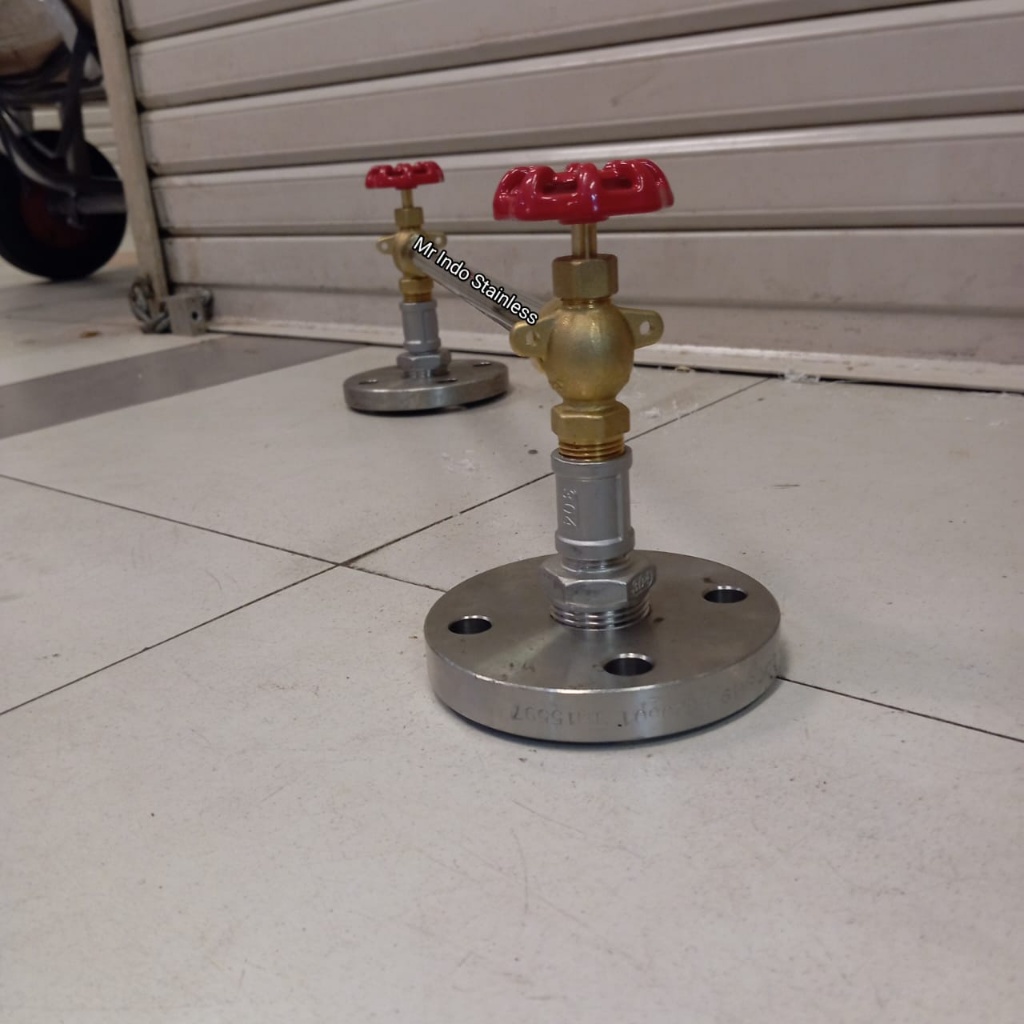 Jual Level Gauge - Water Gauge Kuningan Flange JIS 10K SS304 1/2" Inch ...