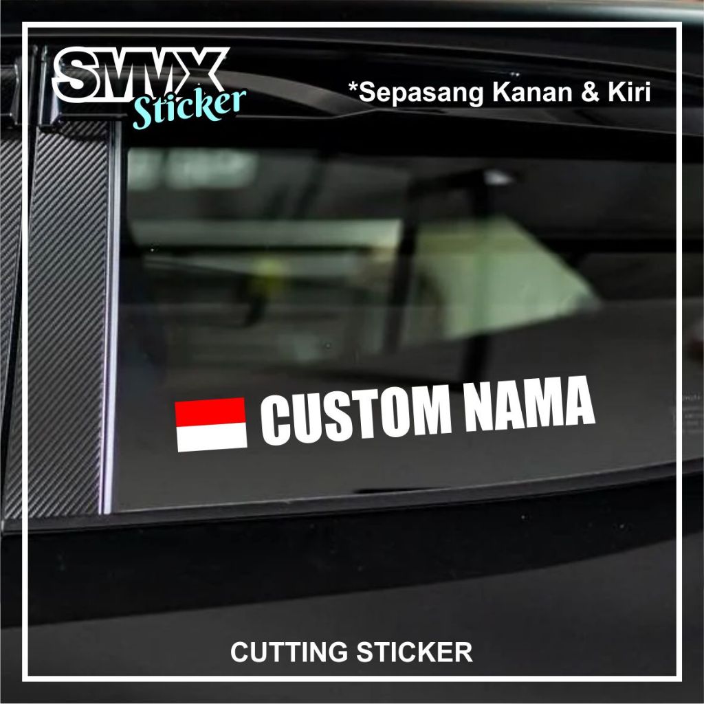 Jual Cutting Sticker Custom Nama Racing Kaca Mobil Rally dan Bendera ...